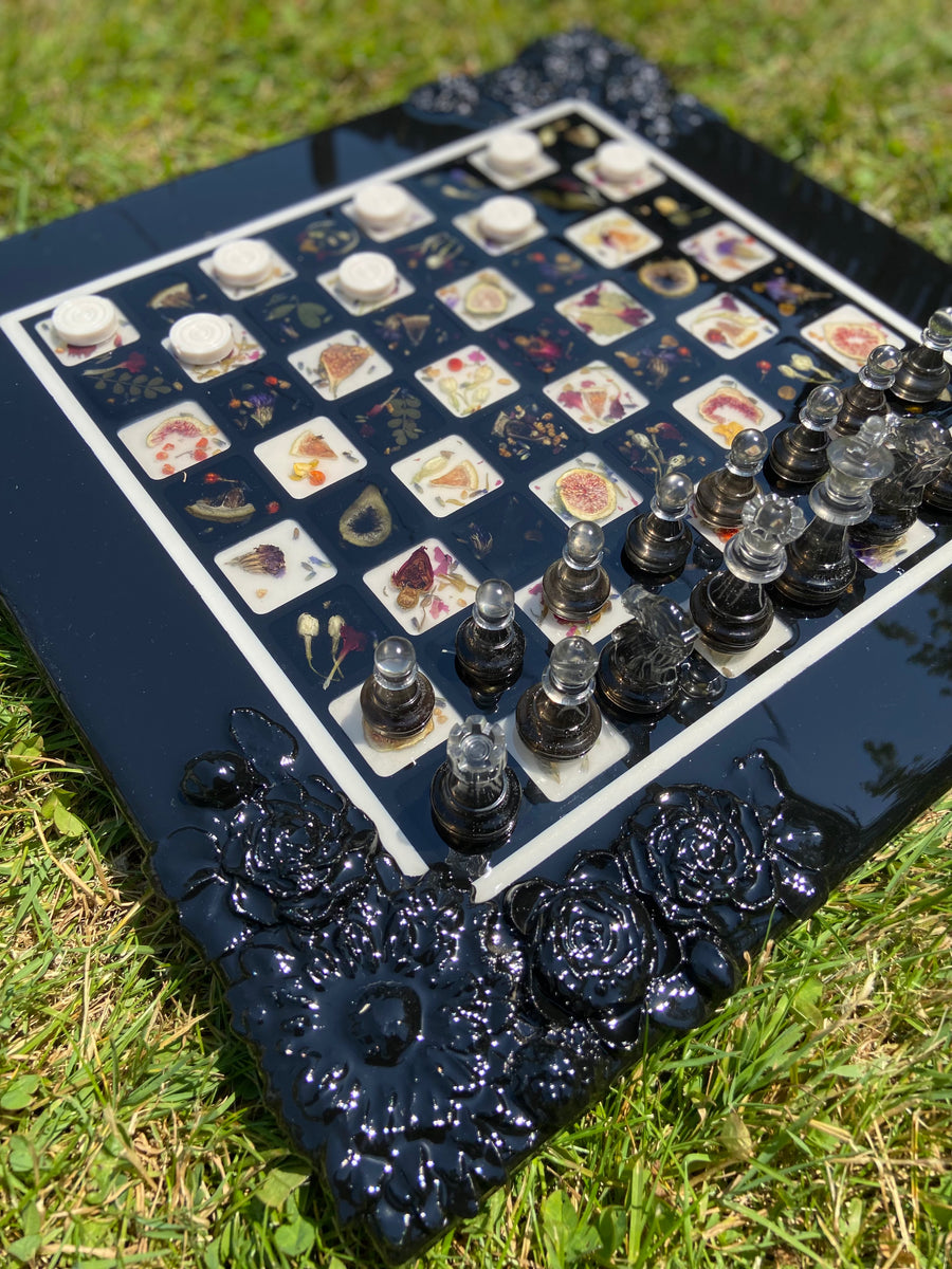 “Juliet” Floral Botanical Chessboard + Checkerboard – TK Fareed Hand ...